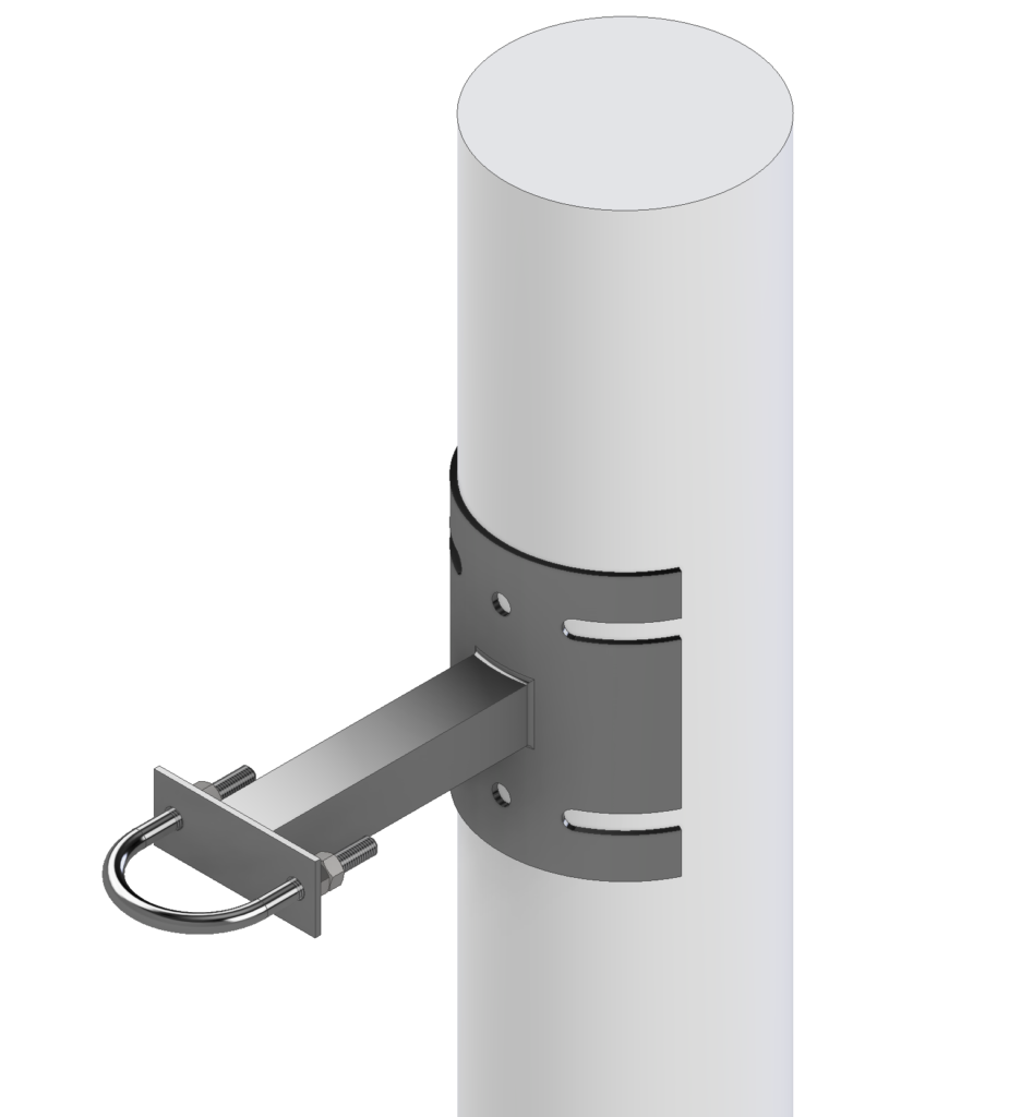 D142 Monopole Bracket for Ø76 pipes, Ø150-Ø250 - Griptel