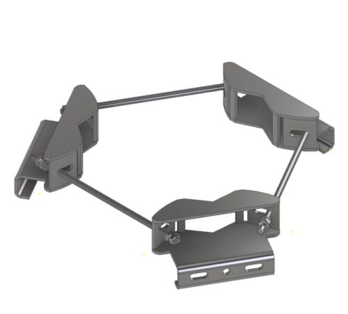 A3-14 3-Sector Antenna Bracket for pipes and monopoles, Ø76-Ø250 - Griptel