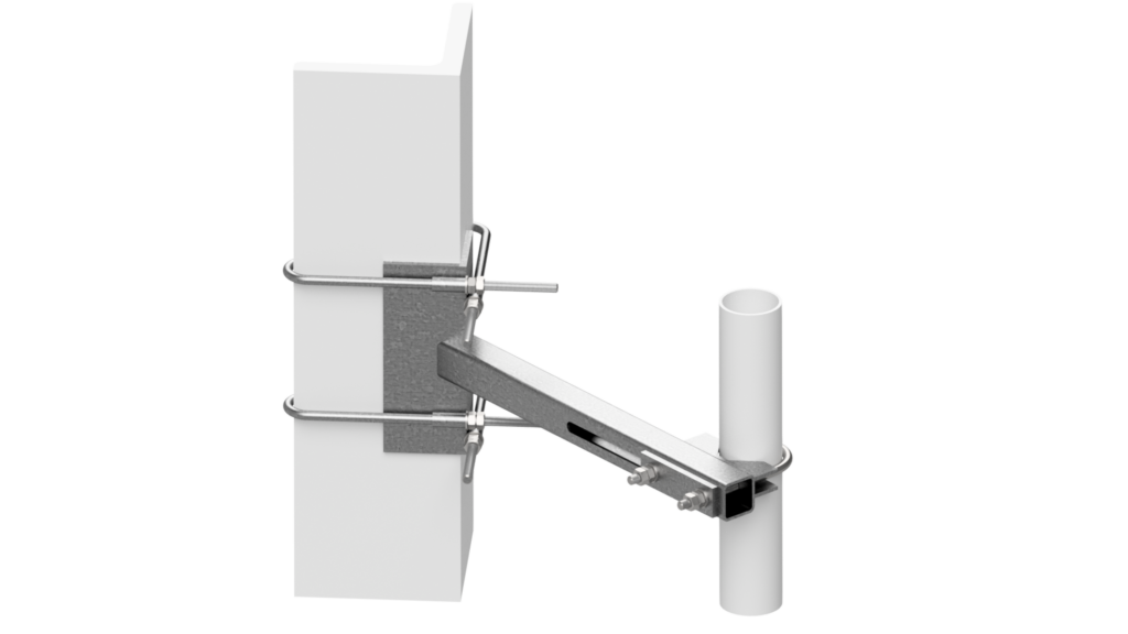 G2-01 Tower mount, RL-mast, angle L180-L250, L=525, J-hook - Griptel