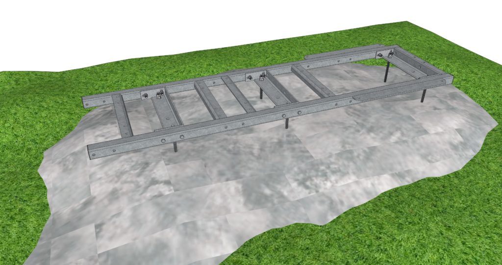 GR131-02 frame for 2 RU/LR STB-Foundation - Griptel