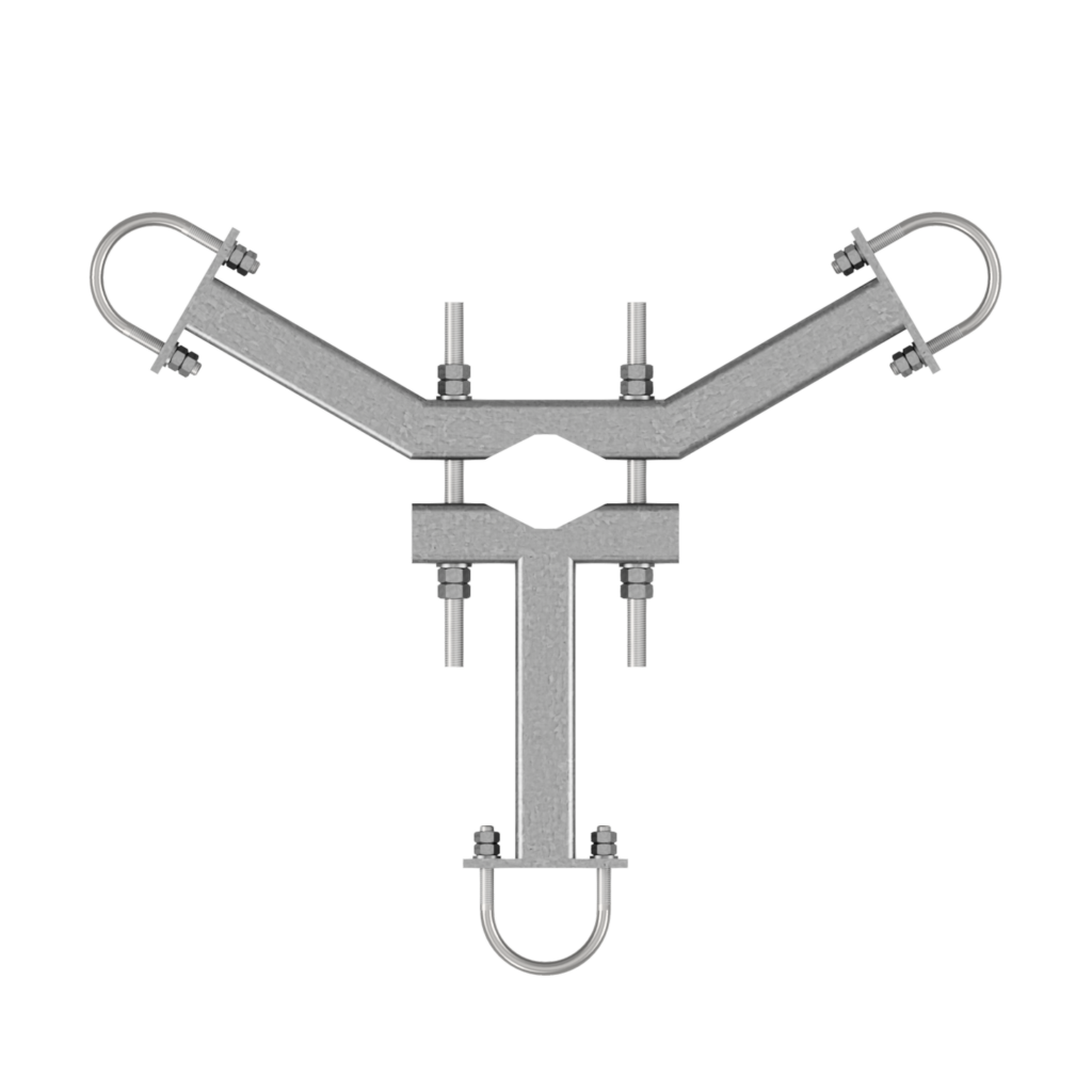 3-SECTOR-BRACKET-XL, 3x Ø76 for antenna pipe Ø76-Ø114 - Wide Antennas ...
